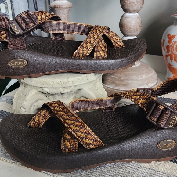 Chaco | Shoes | Chaco Brown And Tan Sandals | Poshmark